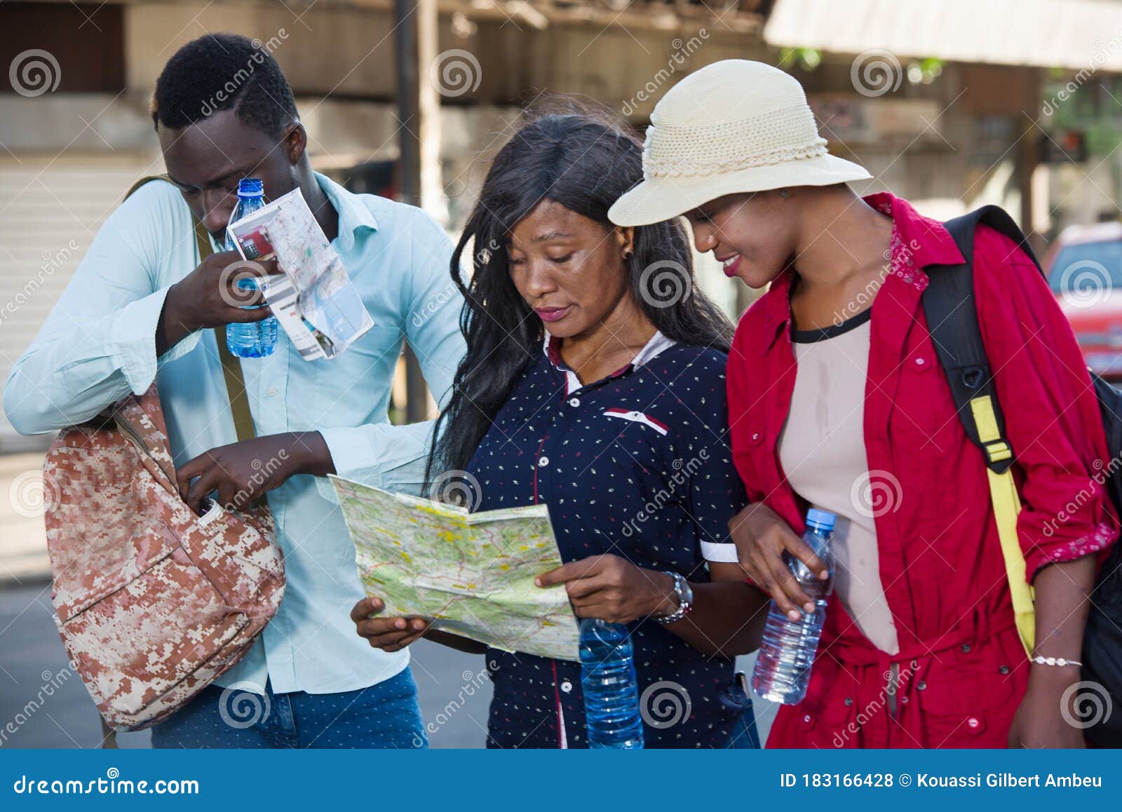 Group of Young Tourists, Smiling Stock Photo - Image of place ...