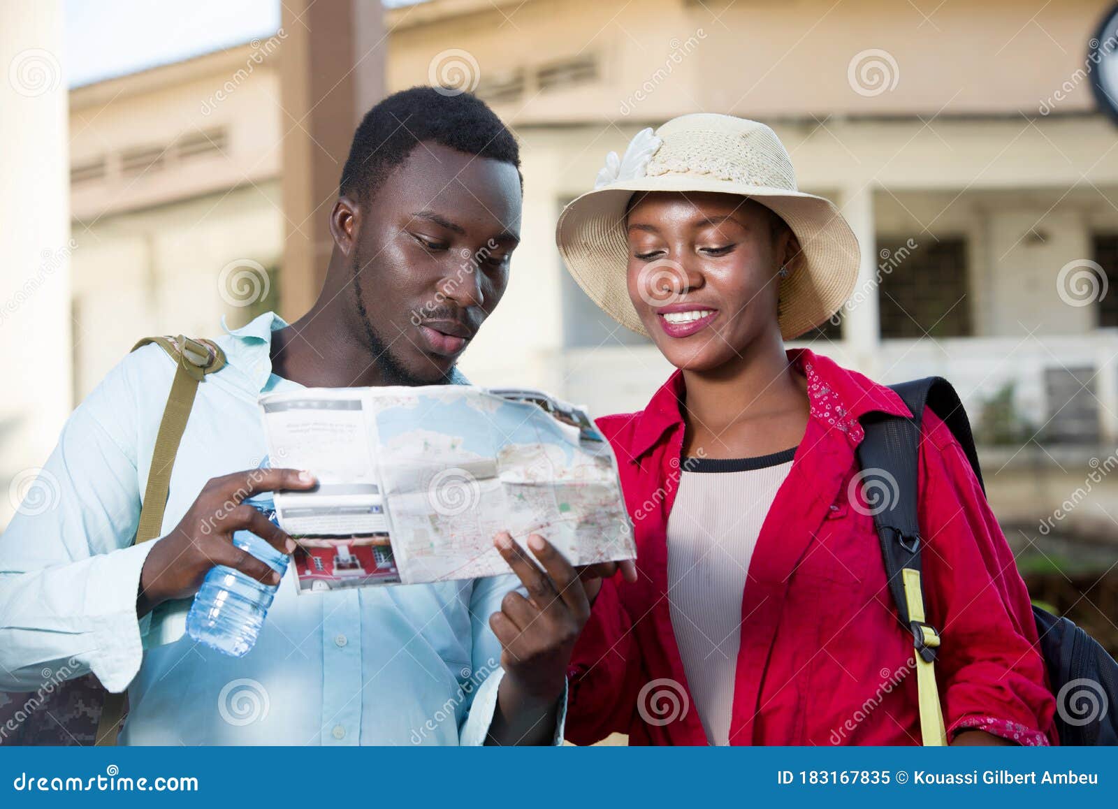Group of Young Tourists, Smiling Stock Image - Image of looking ...