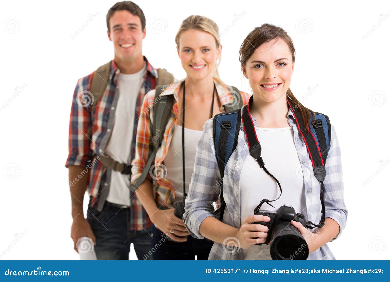 Group young tourists stock image. Image of friendship - 42553171