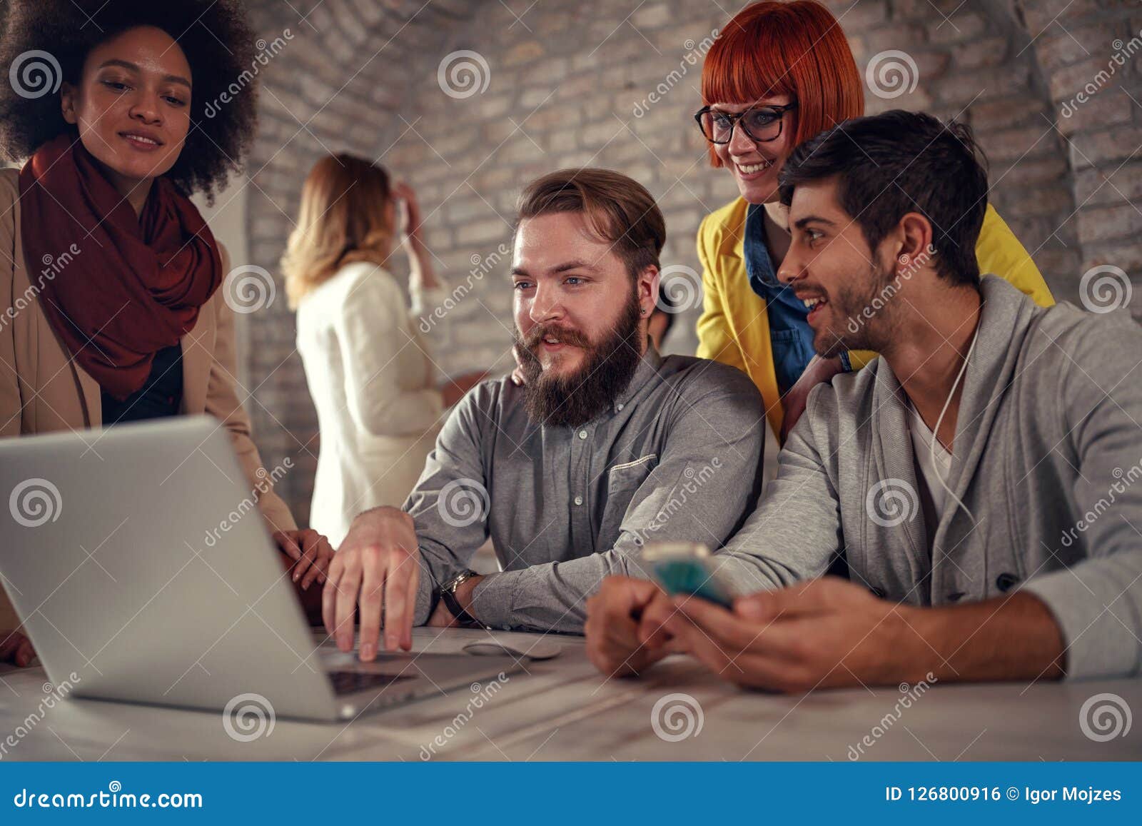 Group of Young Web Designers Working Stock Photo - Image of design ...