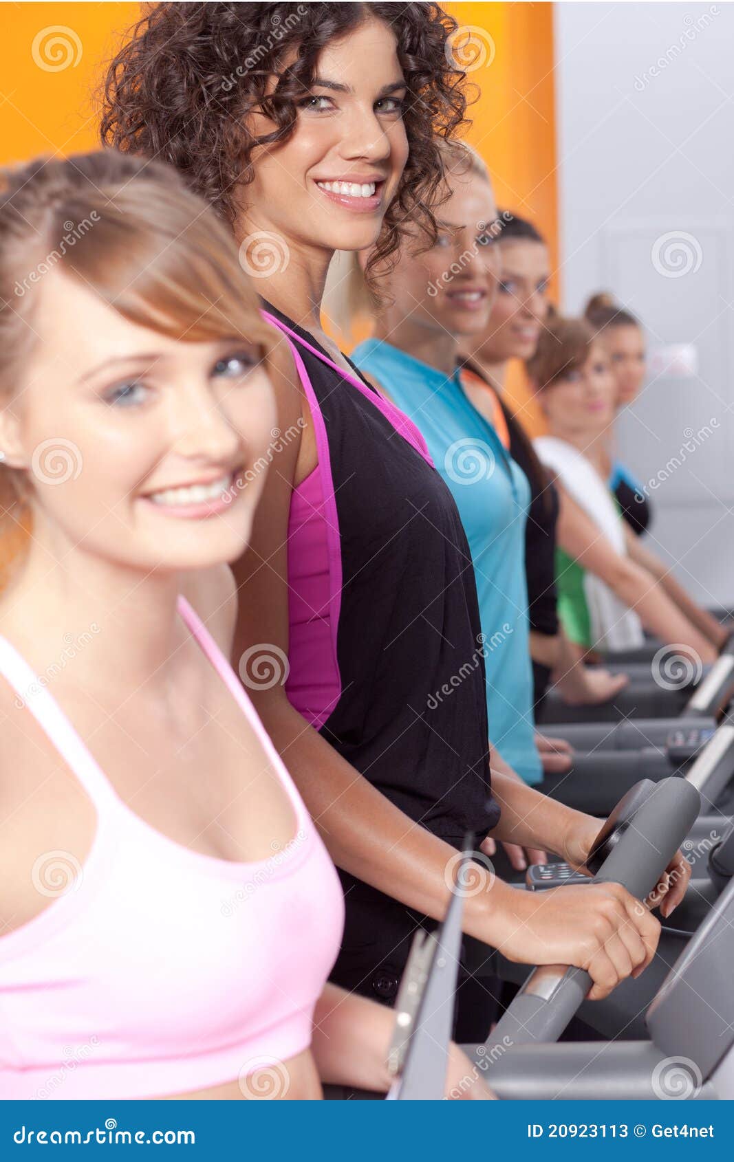 Group of Young Woman in the Gym Centre Stock Image - Image of girls ...