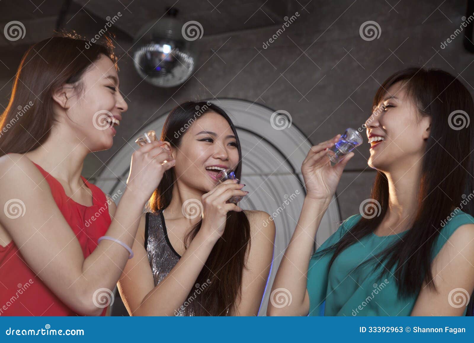 A Group of Young Women Having Shots in Nightclub Stock Image - Image of ...