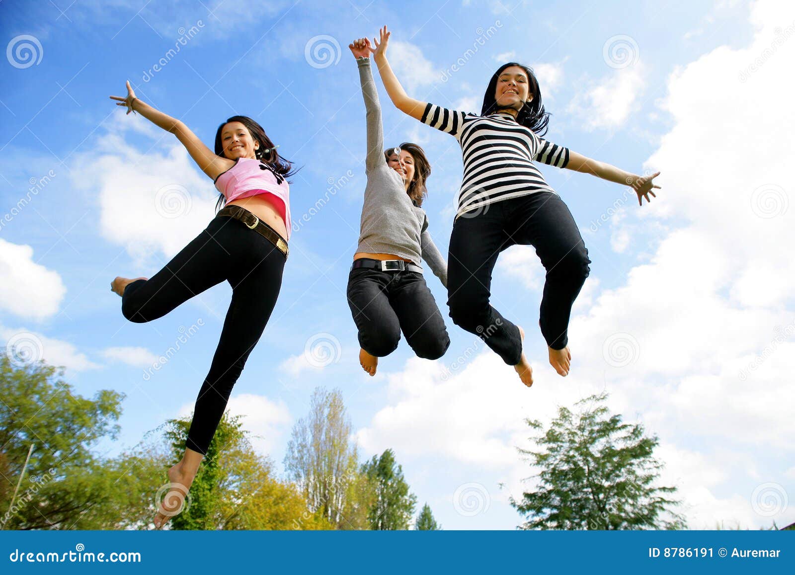 Group of Young Women Jumping Stock Image - Image of adult, colors: 8786191