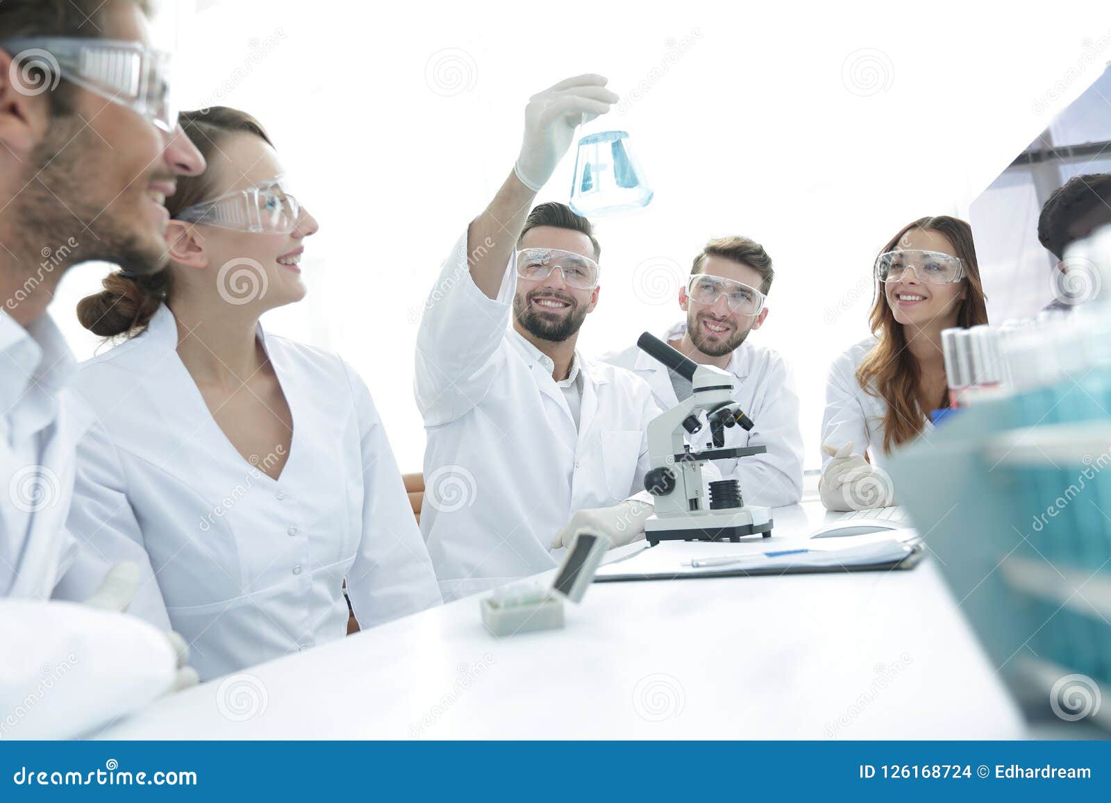 Group of Young Workers are Working in Biochemistry Lab, Stock Photo ...
