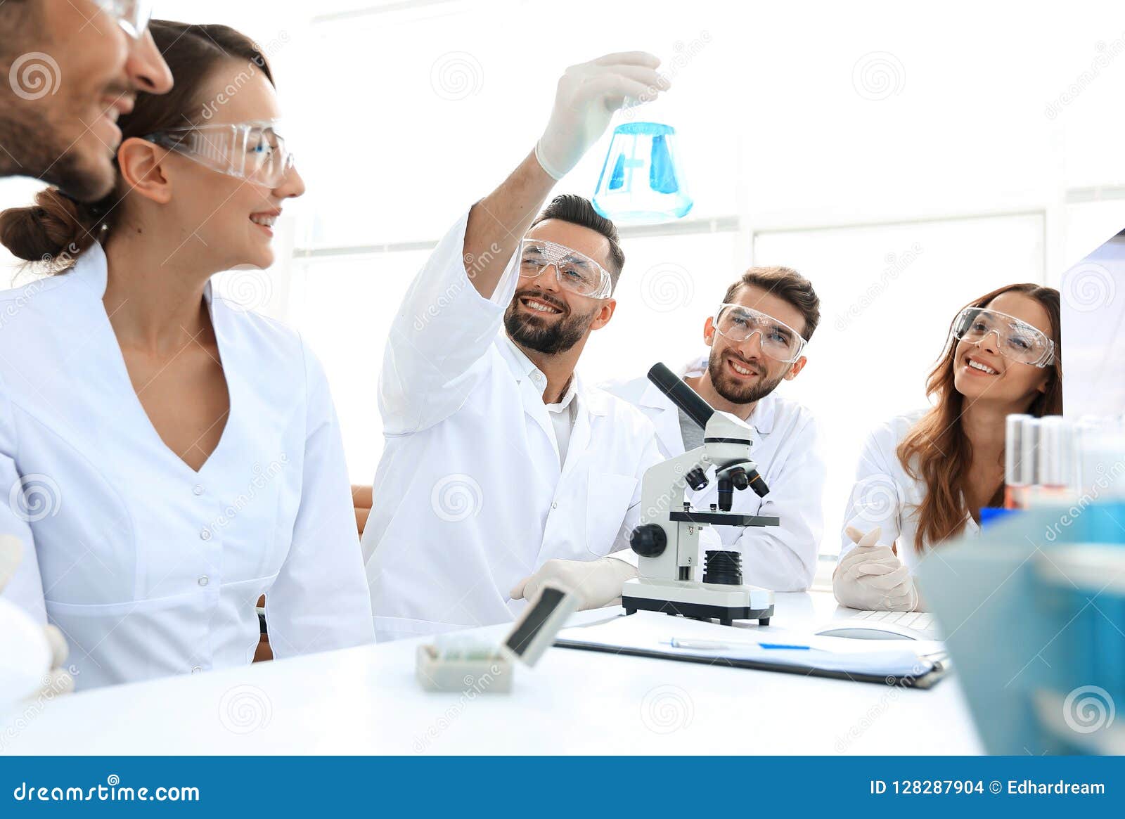 Group of Young Workers are Working in Biochemistry Lab, Stock Photo ...