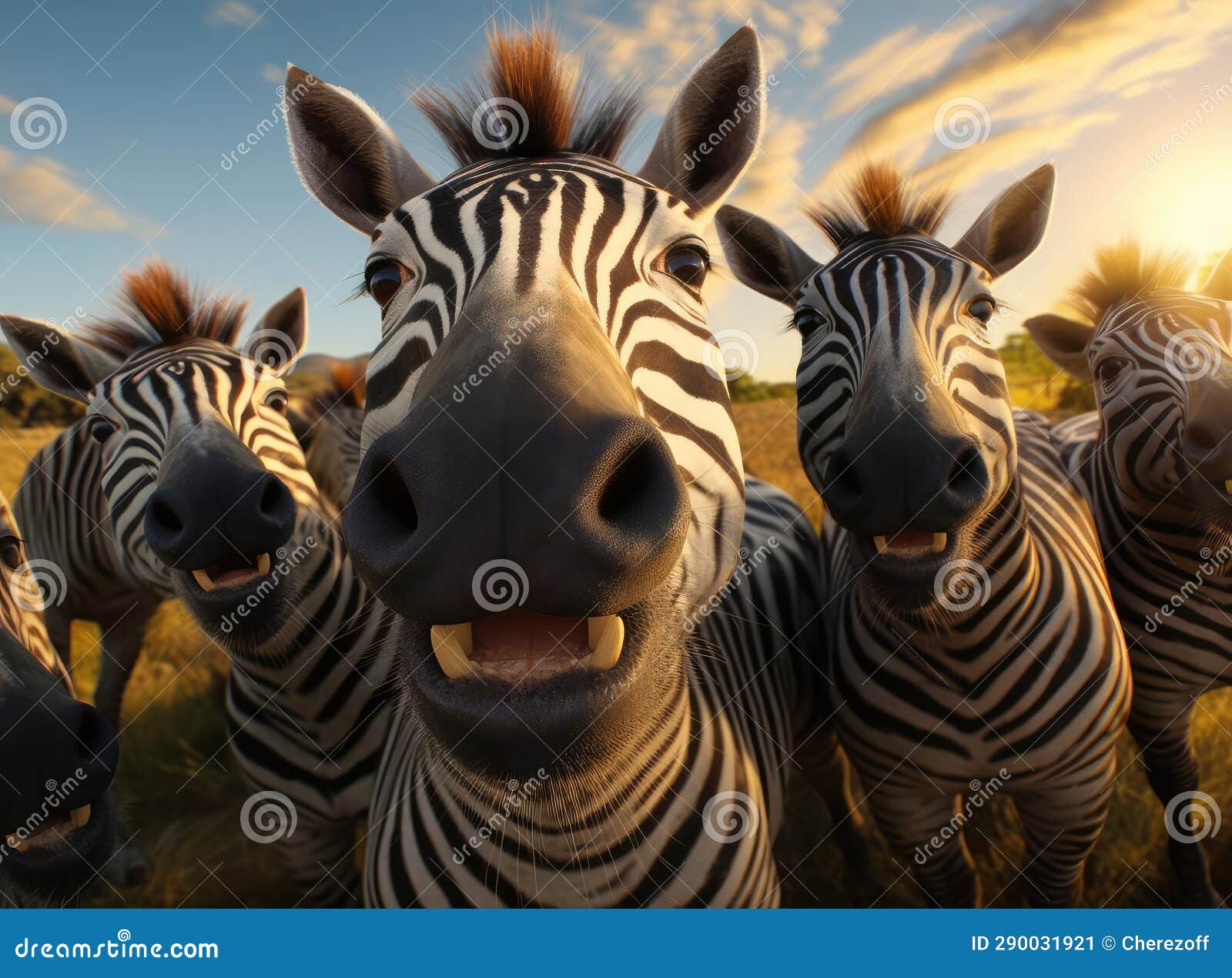A group of zebras stock image. Image of wildlife, wilderness - 290031921