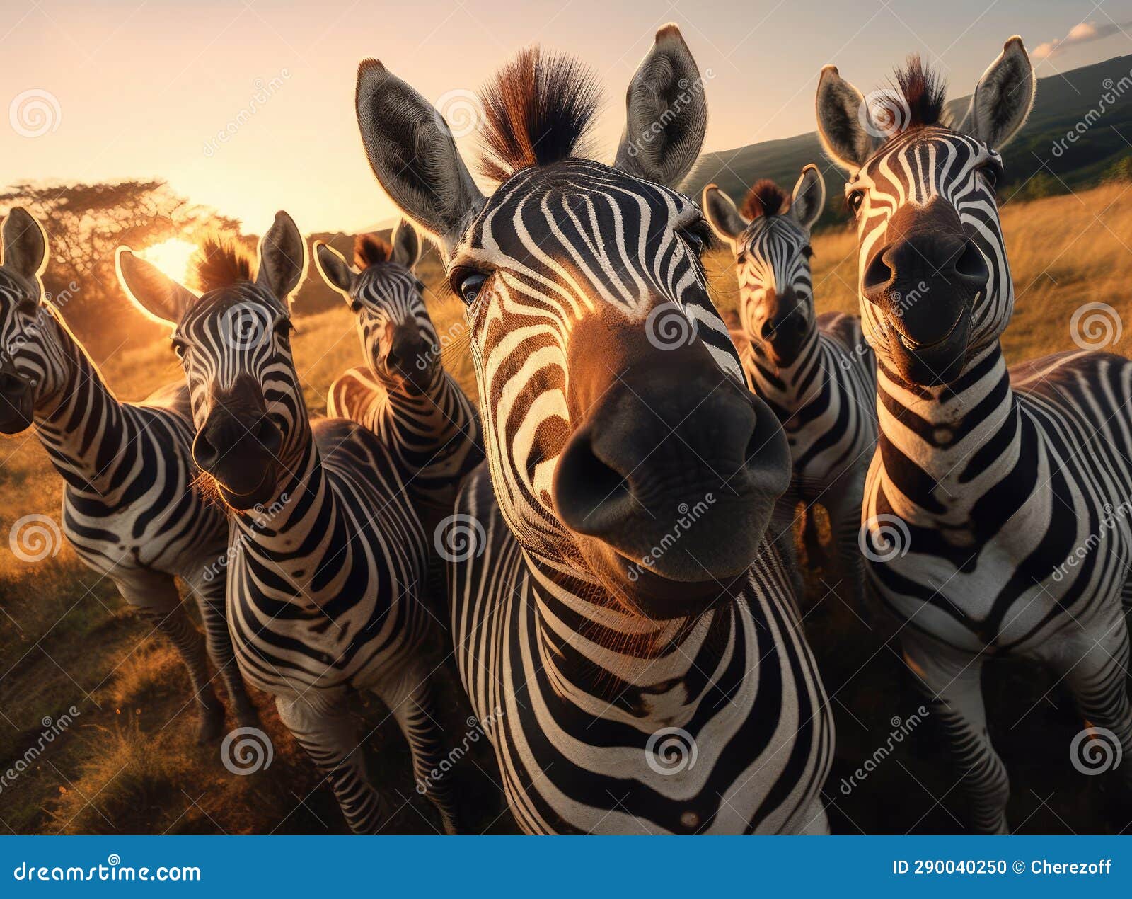 A group of zebras stock photo. Image of africa, zebras - 290040250