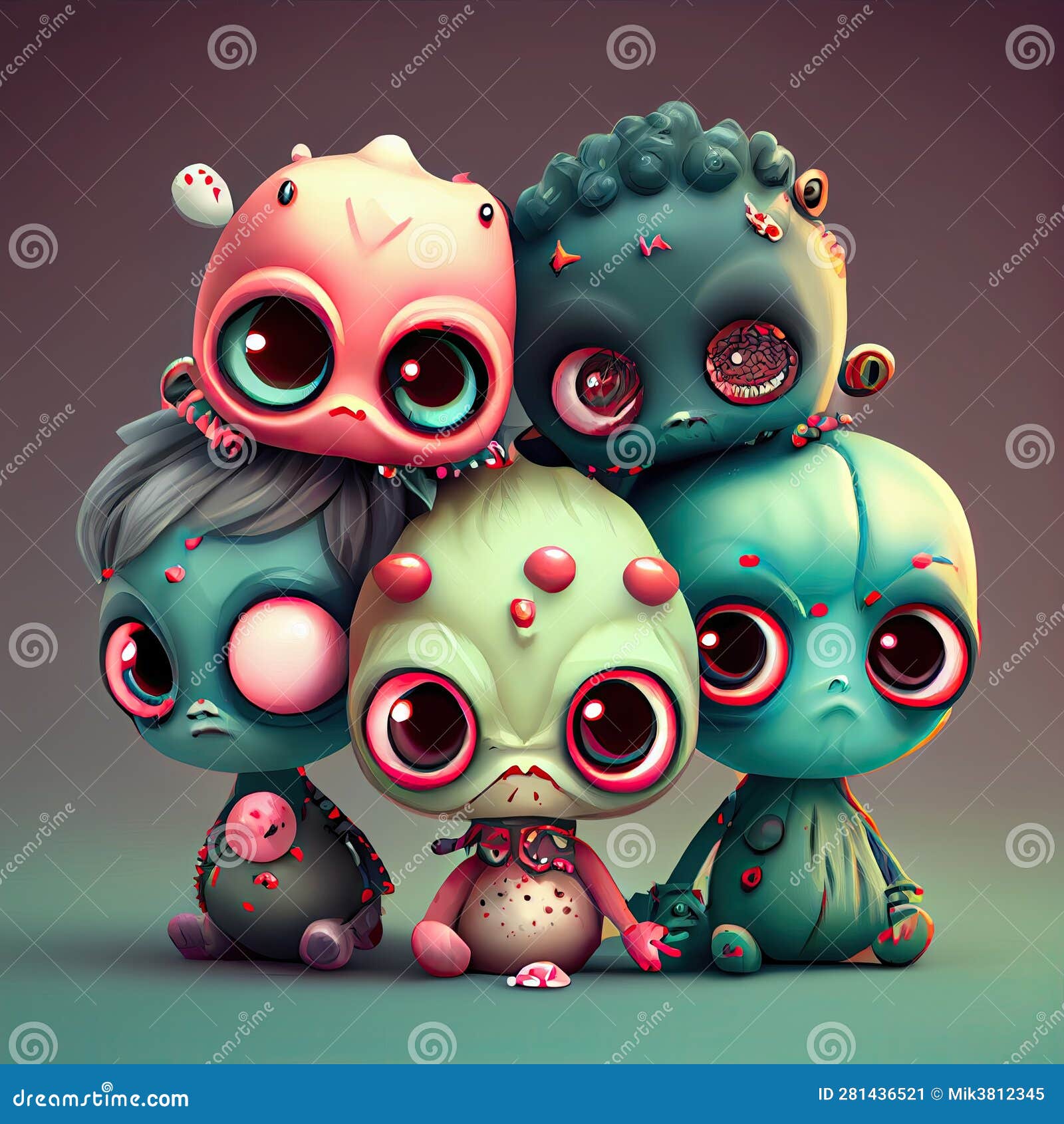 Group of Zombies. Illustration Stock Illustration - Illustration of ...