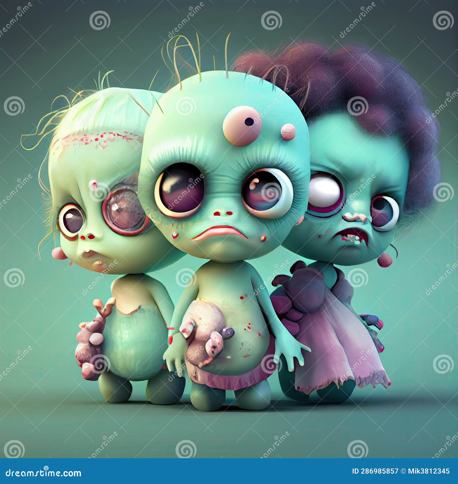 Group of Zombies. Illustration Stock Illustration - Illustration of ...