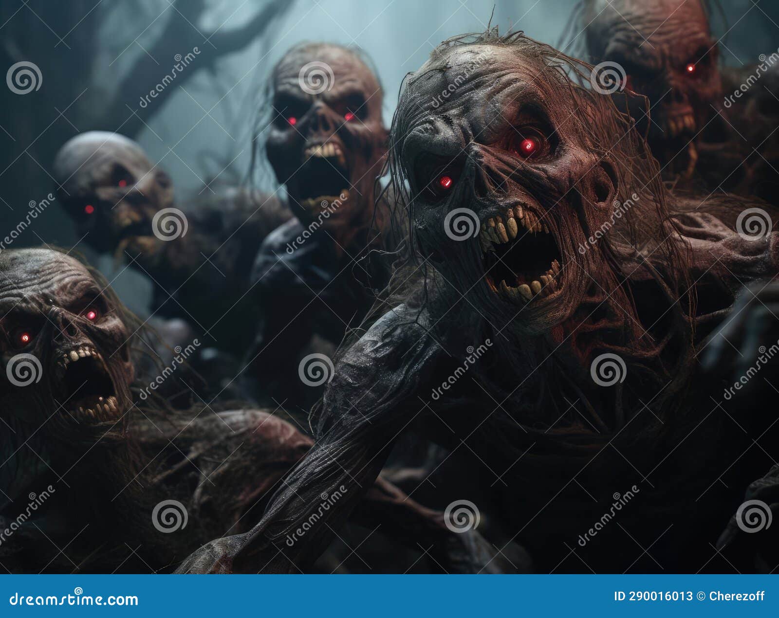 A group of zombies stock image. Image of corpse, scary - 290016013