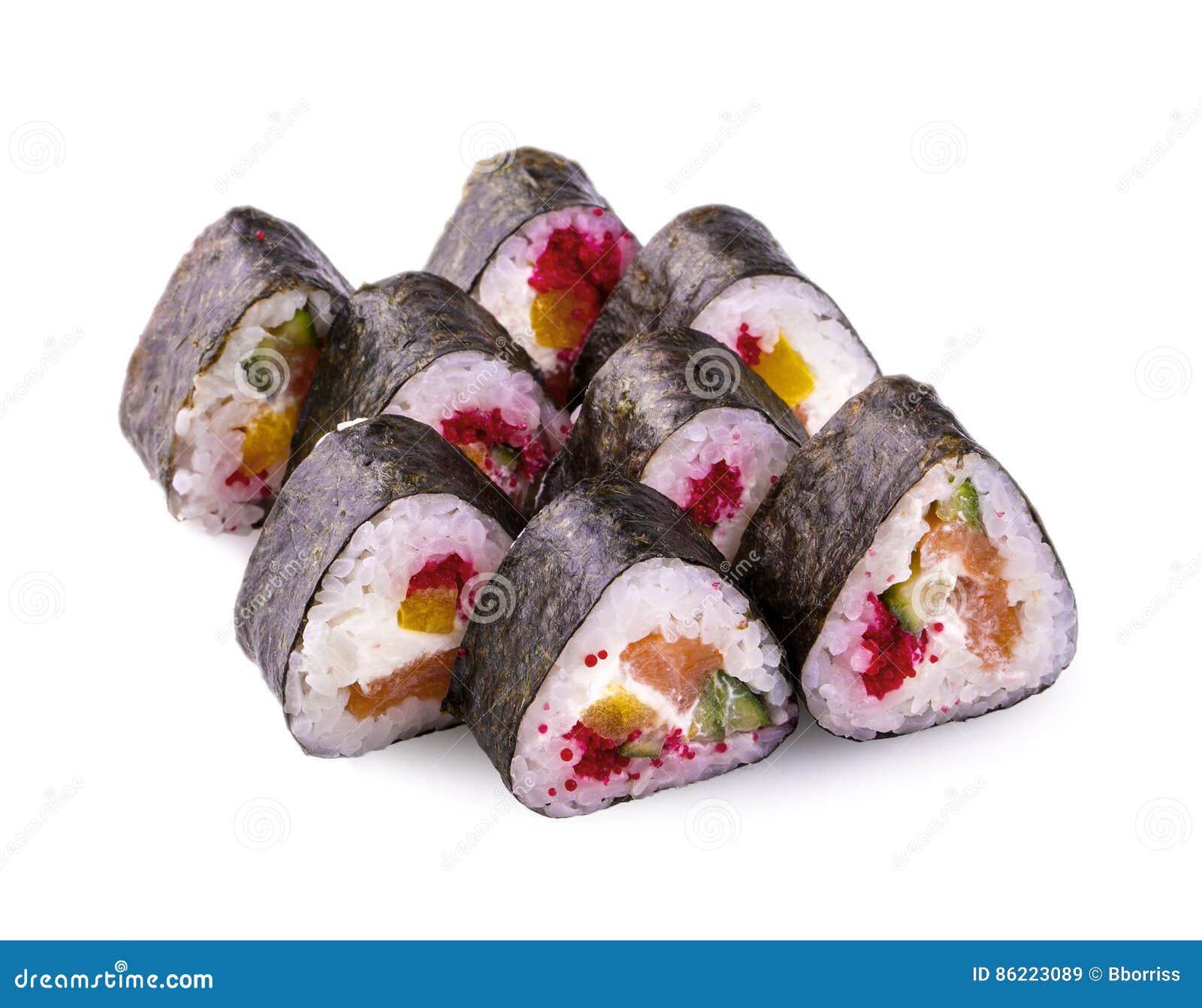 Groupe D'algue De Sushi Sur Le Blanc Image stock - Image du nourriture ...