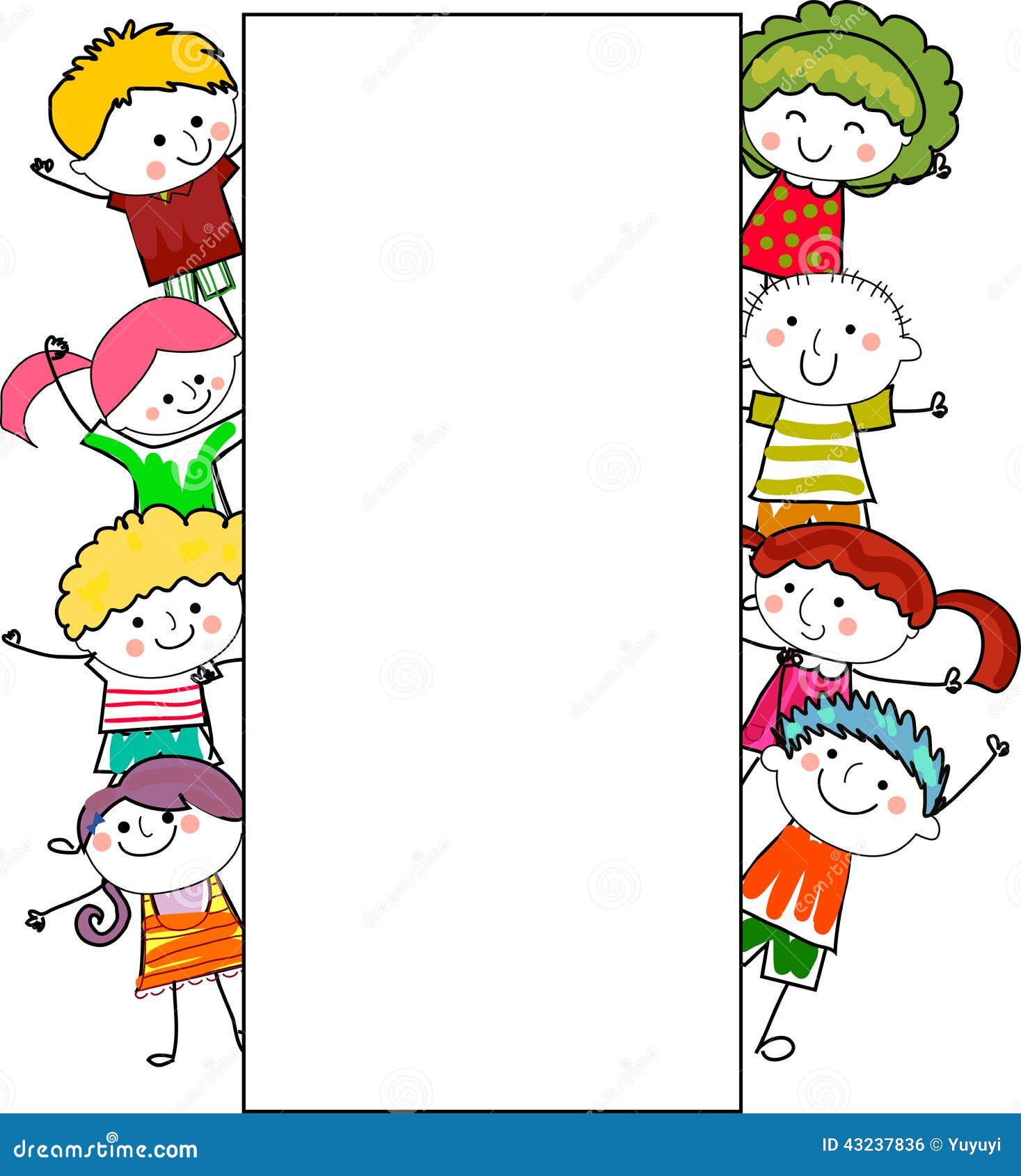 Groupe de cadre d'enfants illustration de vecteur. Illustration du ...