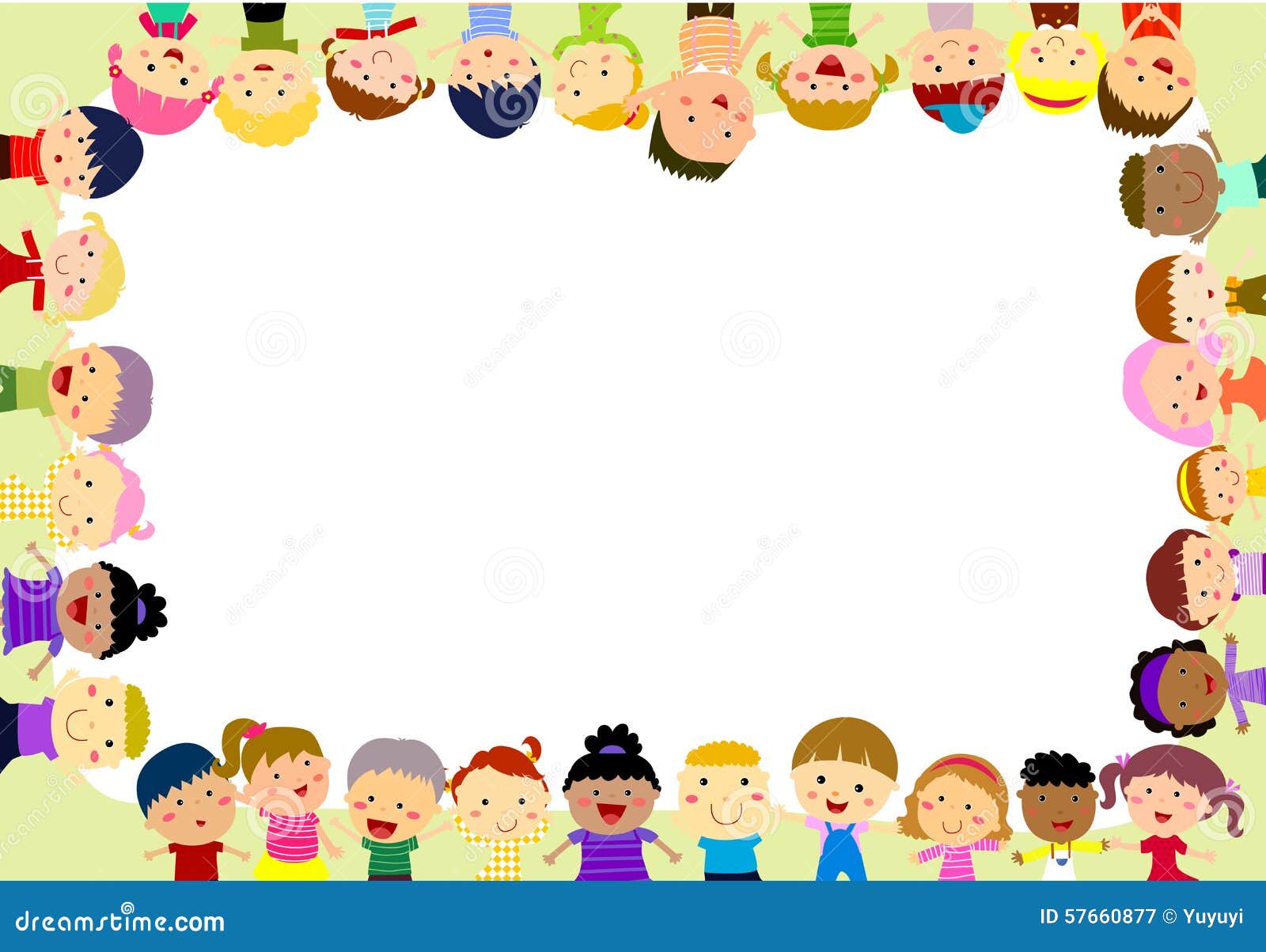 Groupe de cadre d'enfants illustration de vecteur. Illustration du ...