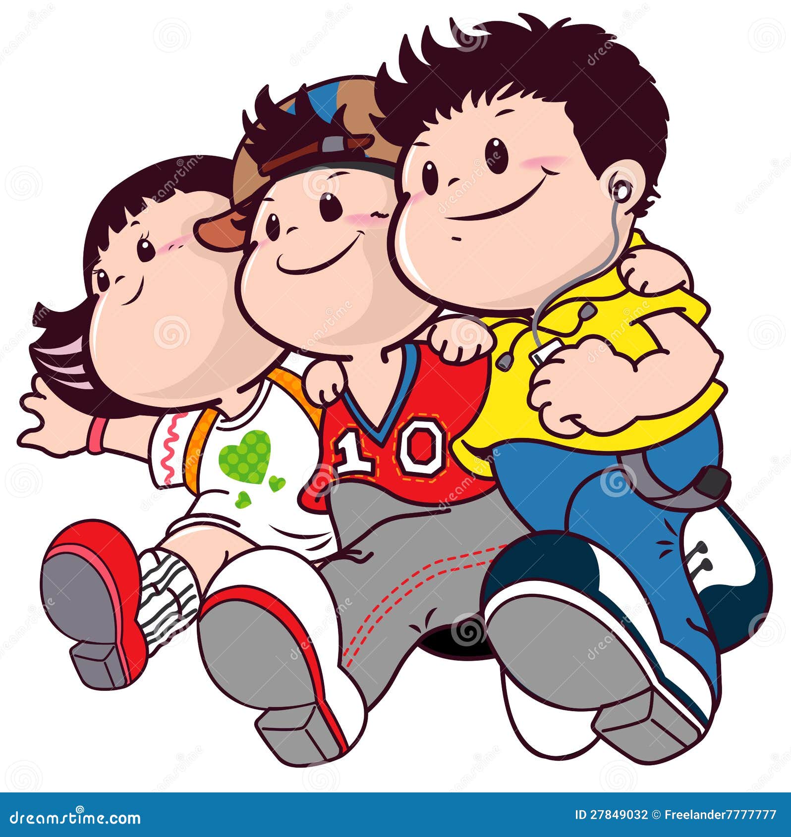 Groupe De Dessin Animé De Garçons Et De Filles D'amis Photographie ... Groupe De Dessin Animé De Garçons Et De Filles D'amis Photographie ...