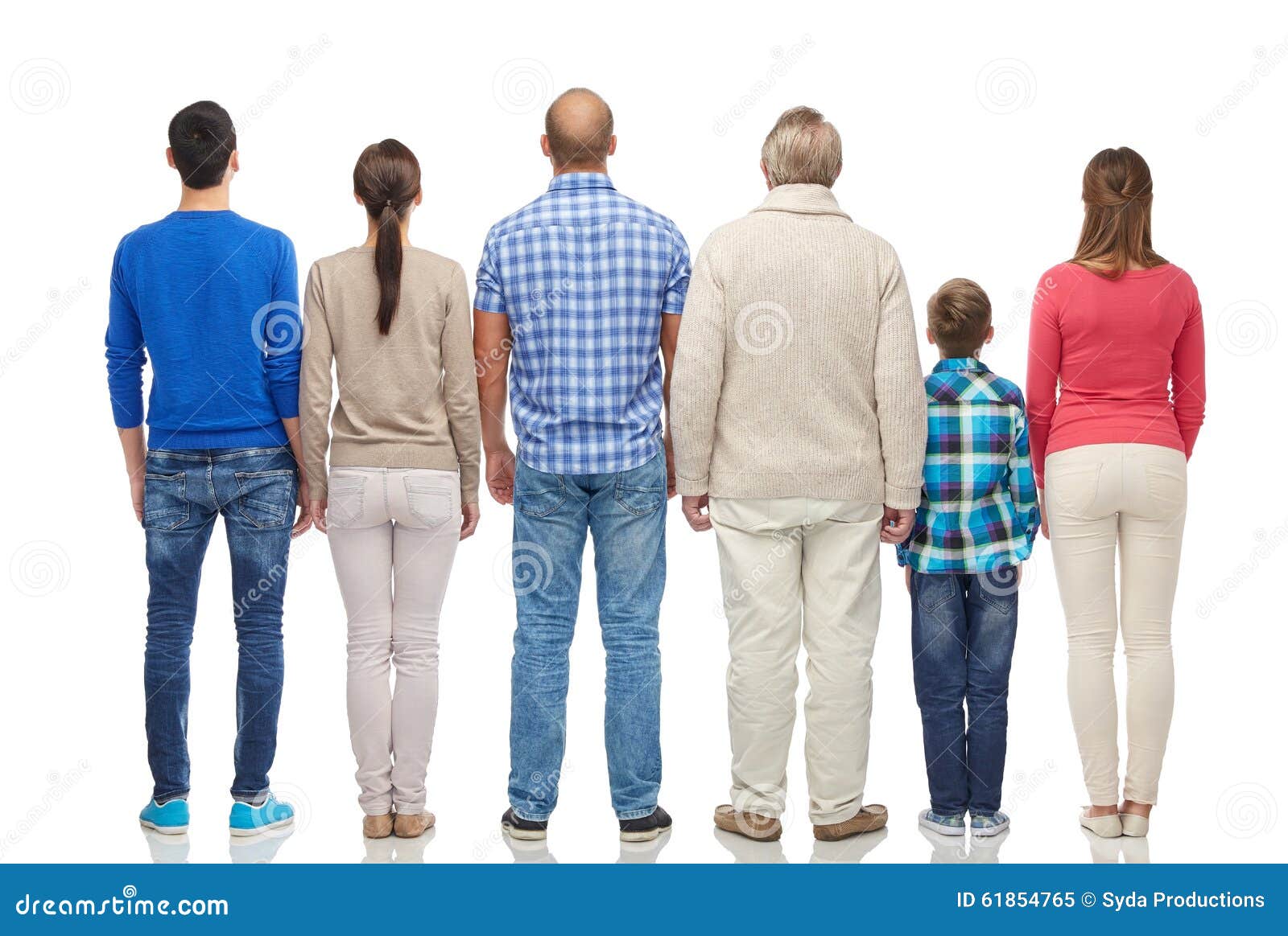 Groupe de personnes de dos image stock. Image du famille - 61854765