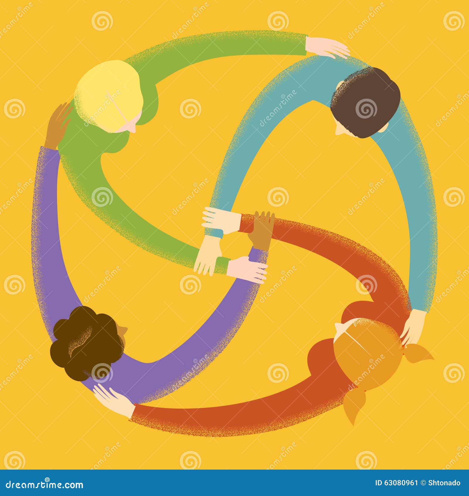 Groupe De Personnes En Cercle Illustration Stock - Illustration du ...