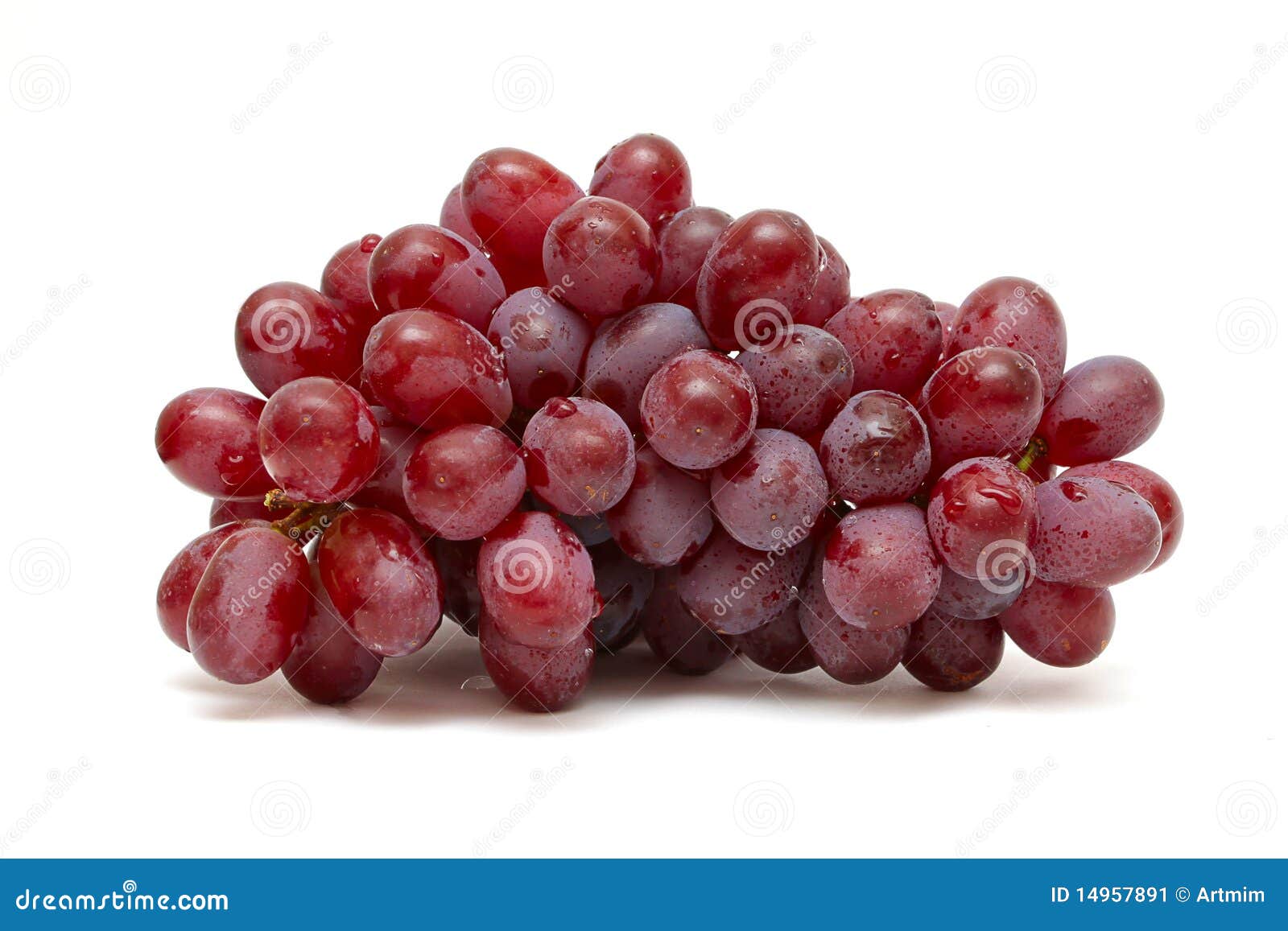 Groupe De Raisins Rouges D'isolement Sur Le Blanc Image stock - Image ...