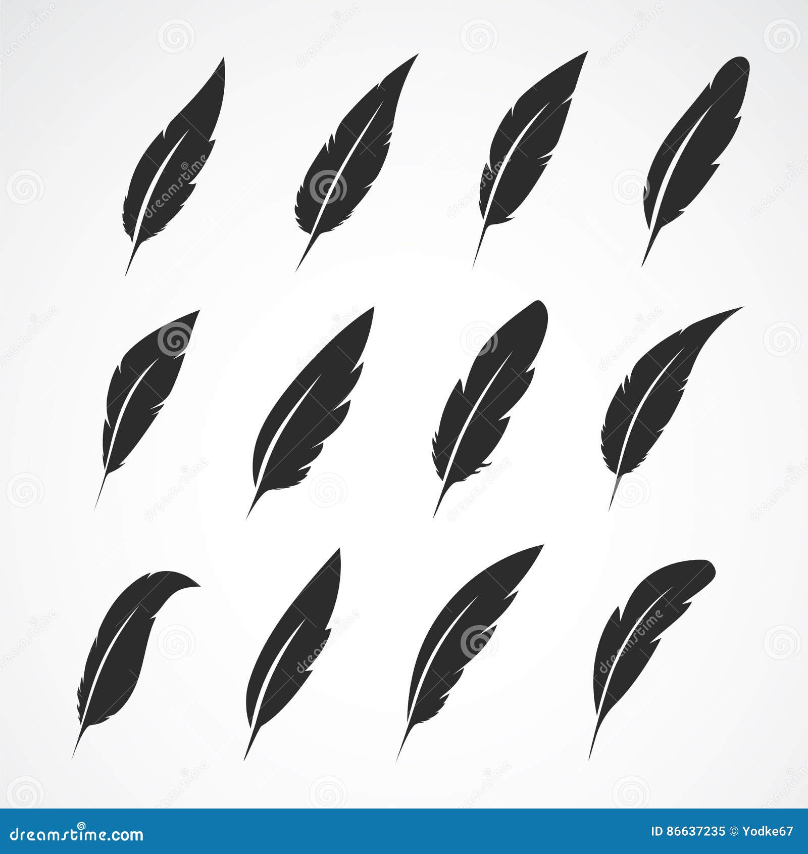 Groupe de vecteur de plume illustration de vecteur. Illustration du ...