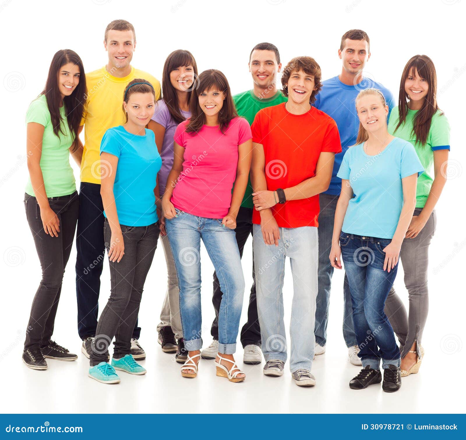 Groupe des jeunes image stock. Image du équipe, amitié - 30978721