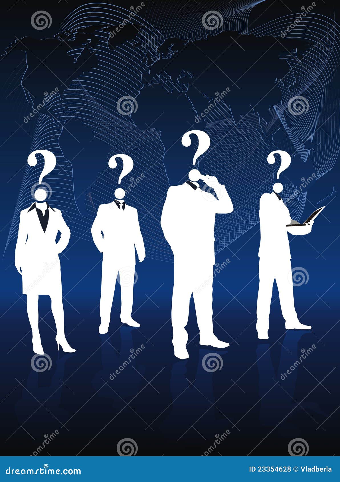 Groupe inconnu de gens illustration stock. Illustration du affaires ...