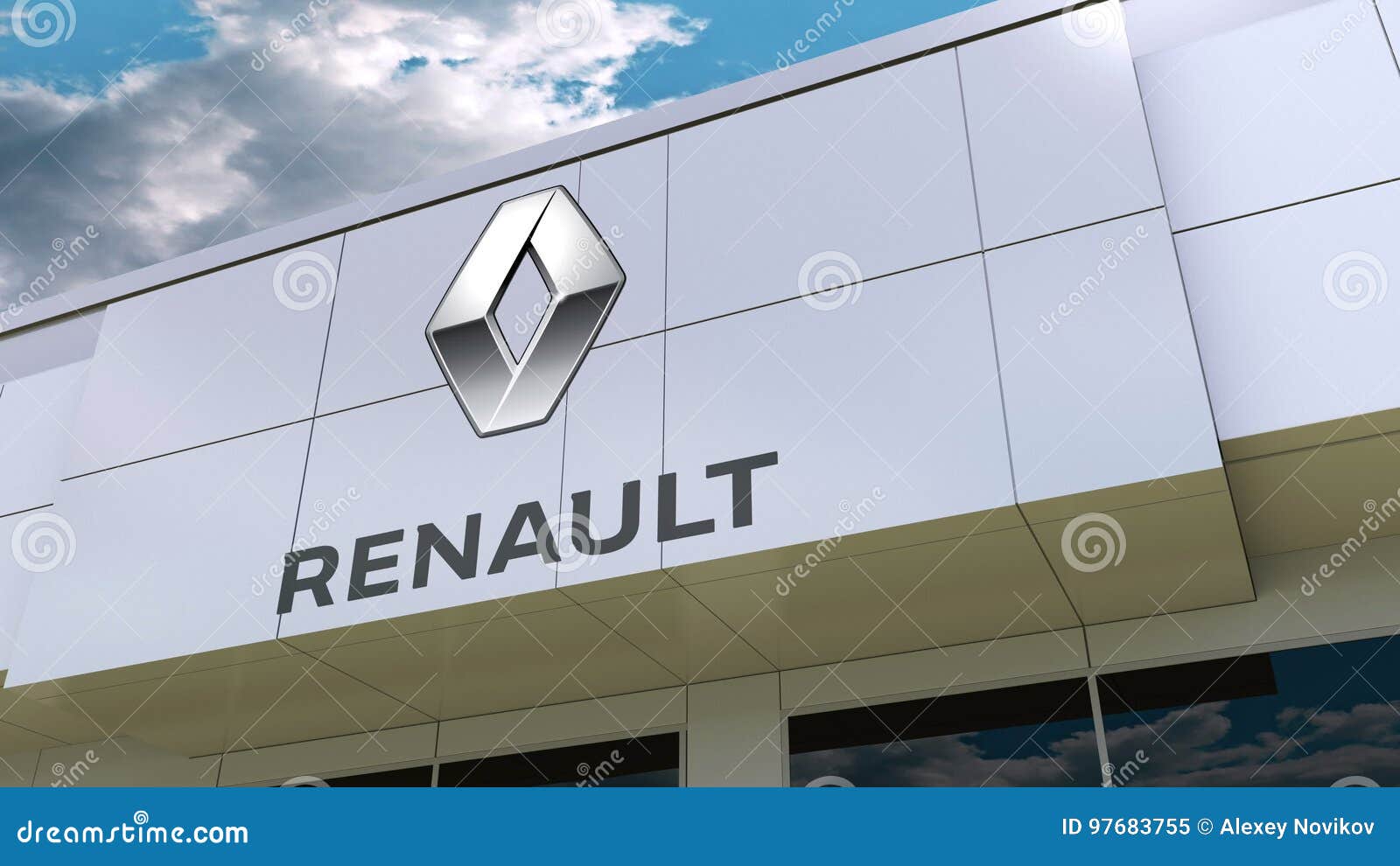 Groupe Renault Logo on the Modern Building Facade. Editorial 3D ...