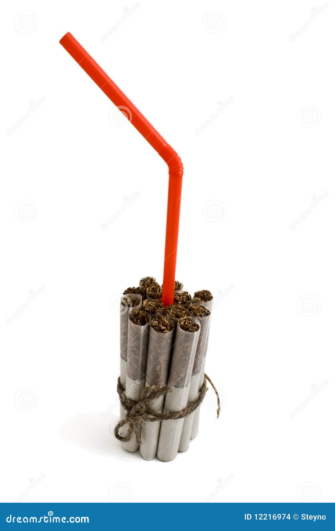 Grouped Cigarettes and Straw Stock Photo - Image of health, danger ...