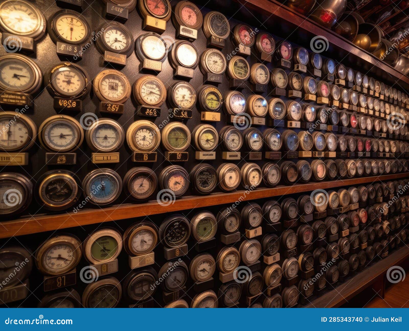 Grouped Clocks Show Multiple City Times Stock Illustration ...