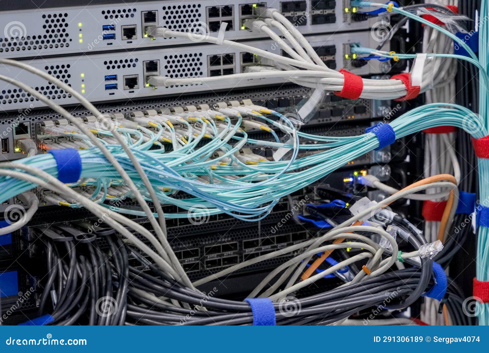 Copper and Optical Patch Cords Stock Image - Image of provider ...