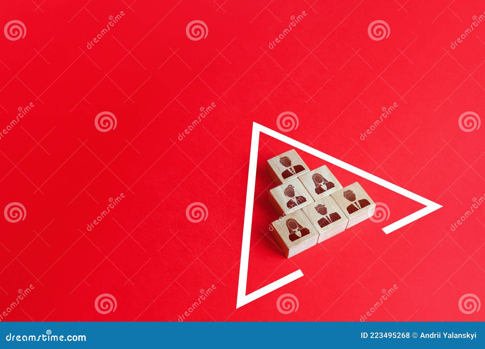 Grouped People in an Triangle Arrow. Purposeful Movement. Combining ...