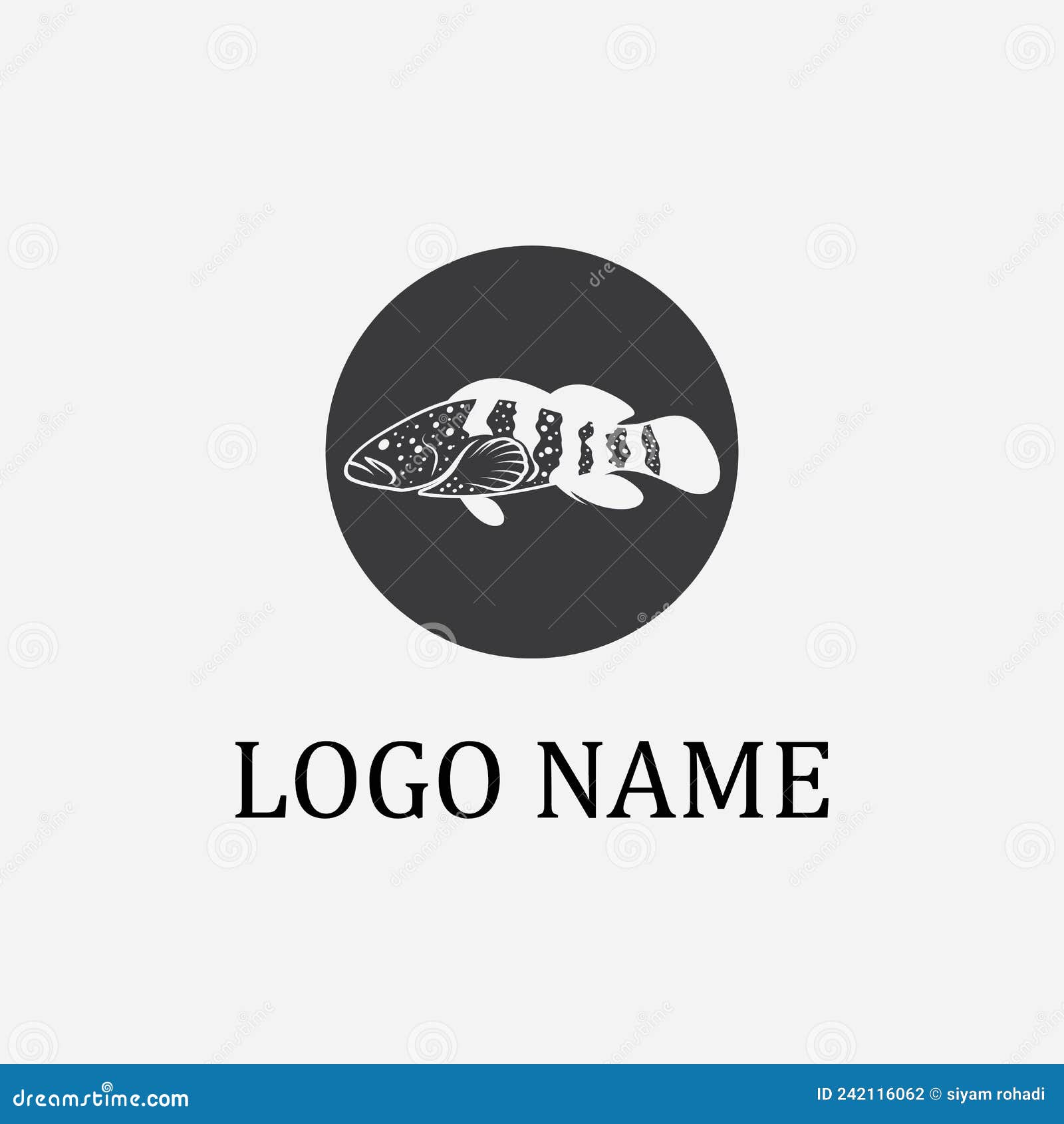 Grouper Logo Vector Outline Silhouette Art Icon | CartoonDealer.com ...