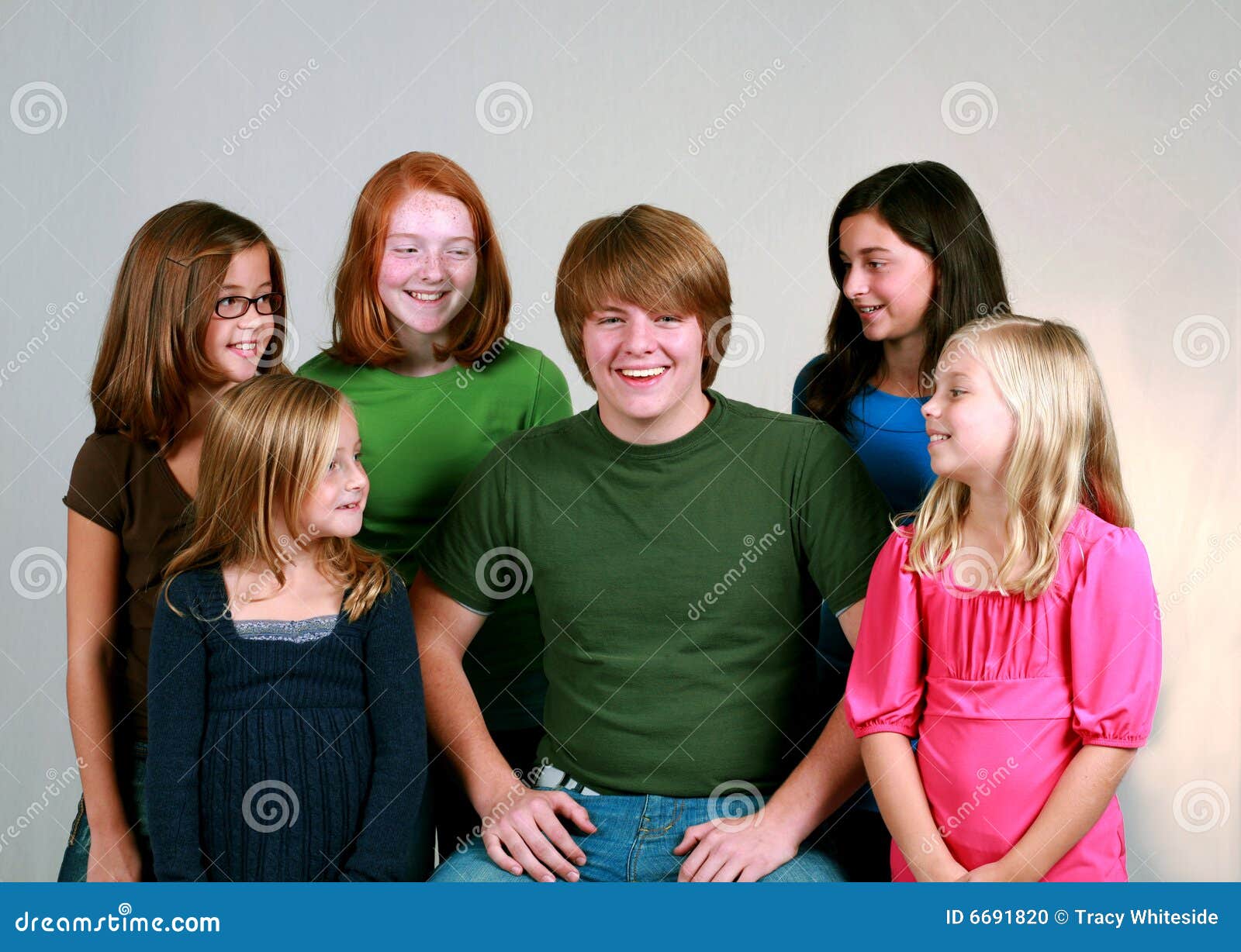 Groupies stock photo. Image of glasses, face, family, freckles - 6691820