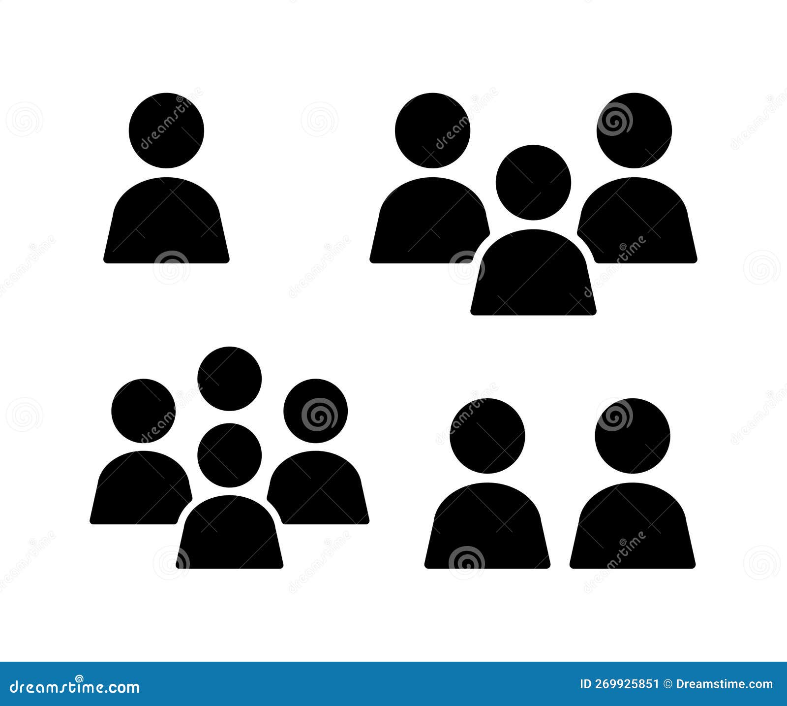 Grouping People Icon Set Isolated Vector Illustration Stock Vector ...