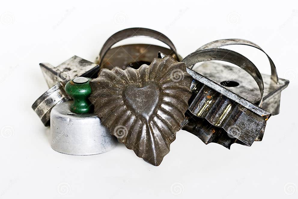 Grouping Vintage Cookie Cutters Stock Photo - Image of items, cookie ...