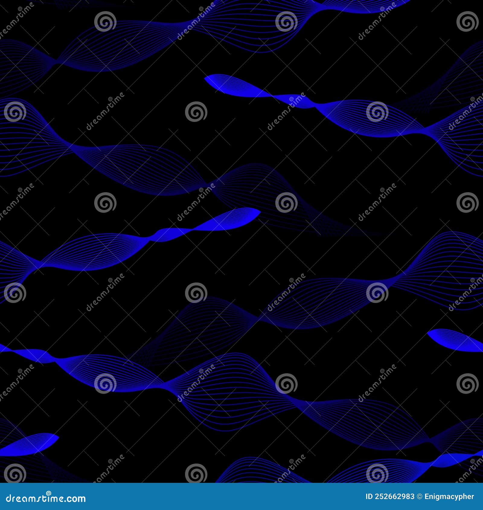 Alternating Abstract Blue Lines Seamless Wave Pattern Stock Image ...