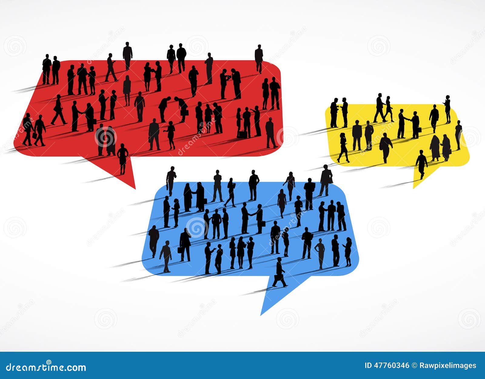 Groups of Business People Standing on Speech Bubble Concept Stock ...