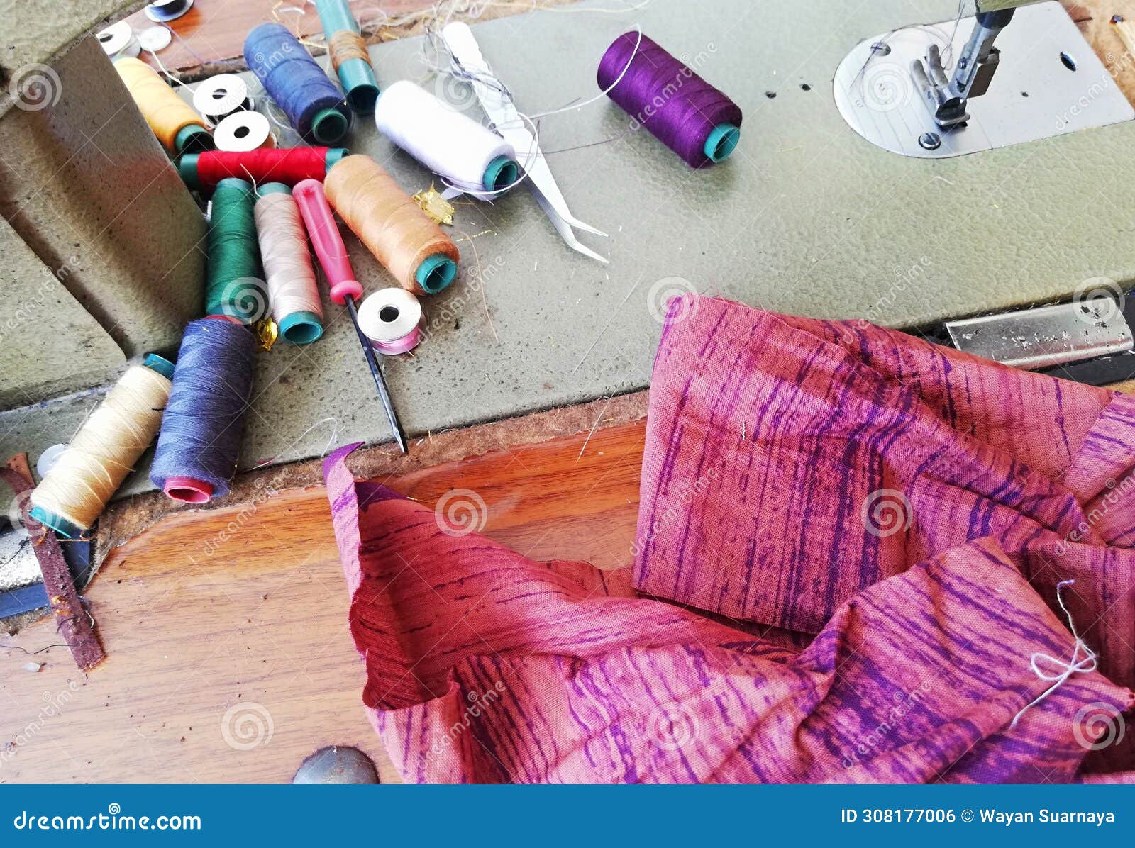 Groups of Colorful Sewing Thread at the Taylor Workshop Stock Photo ...