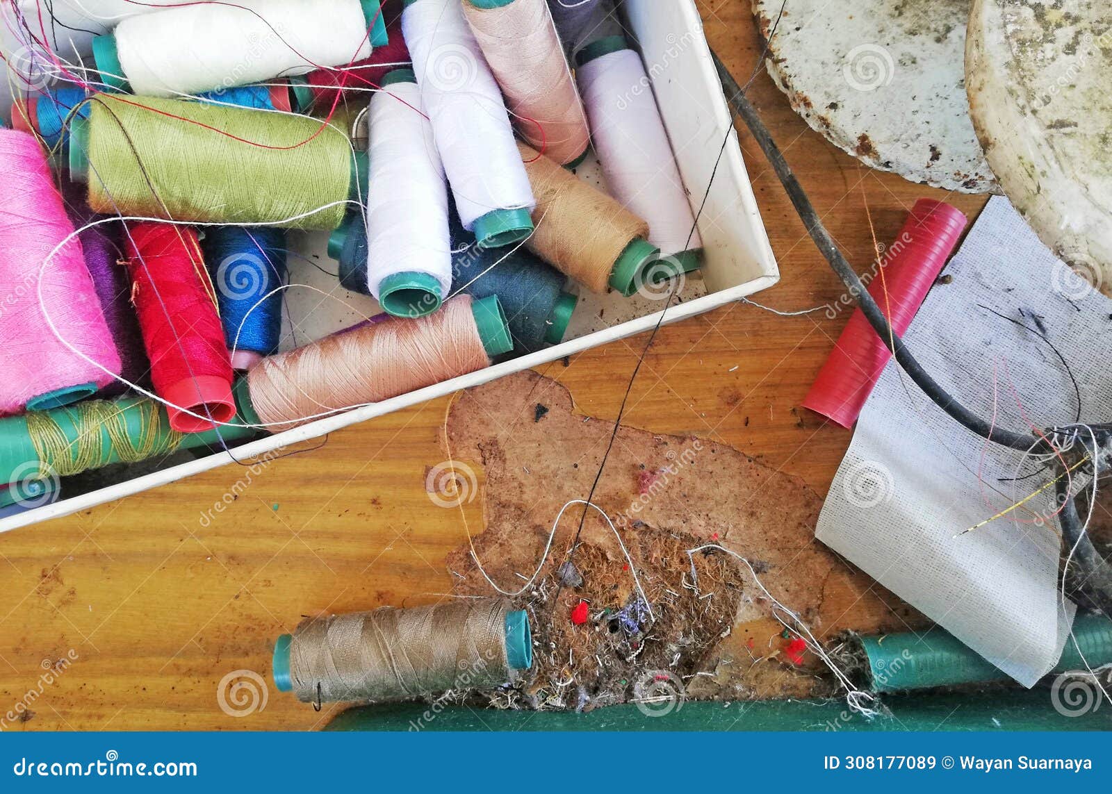 Groups of Colorful Sewing Thread at the Taylor Workshop Stock Image ...