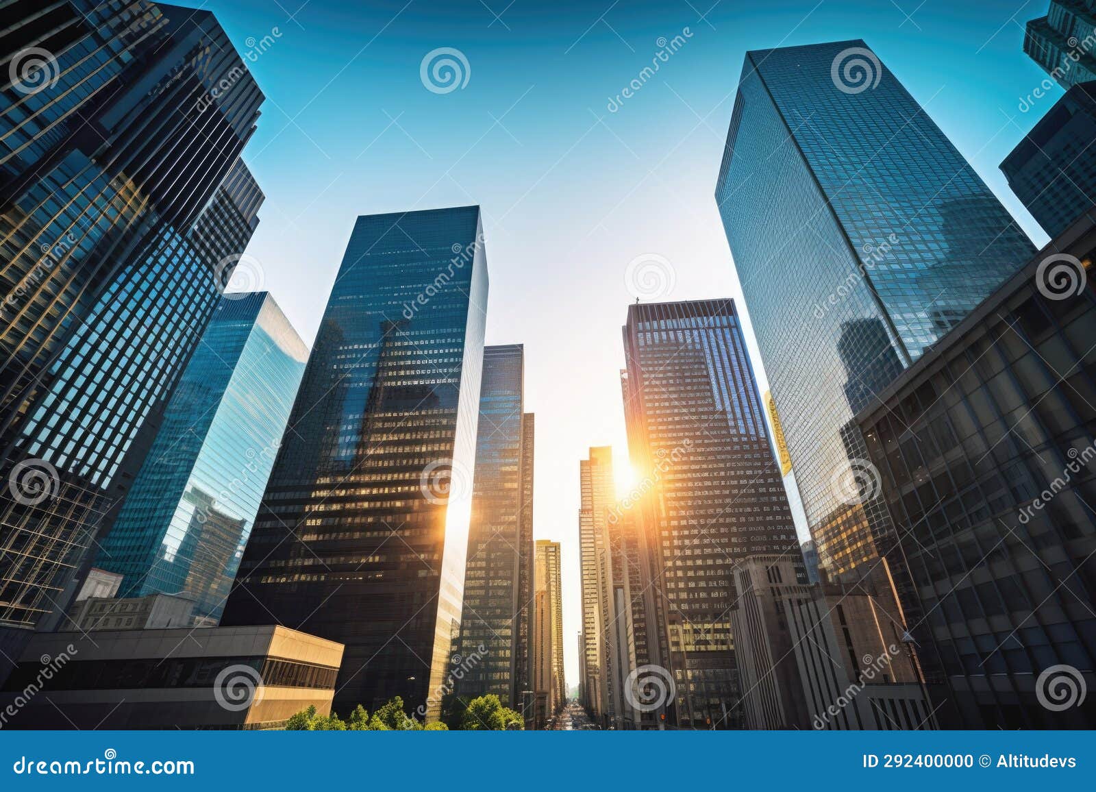 Groups of Corporate Skyscrapers in a Cityscape Stock Photo - Image of ...