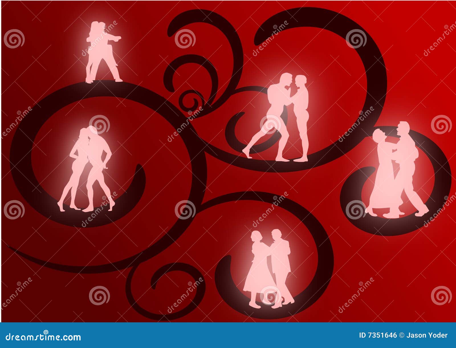 Groups of Lovers Dancing stock illustration. Illustration of body - 7351646
