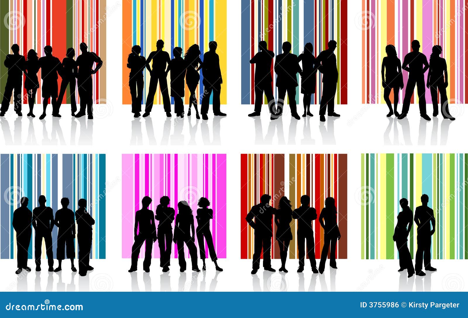 Groups of people stock vector. Illustration of male, design - 3755986