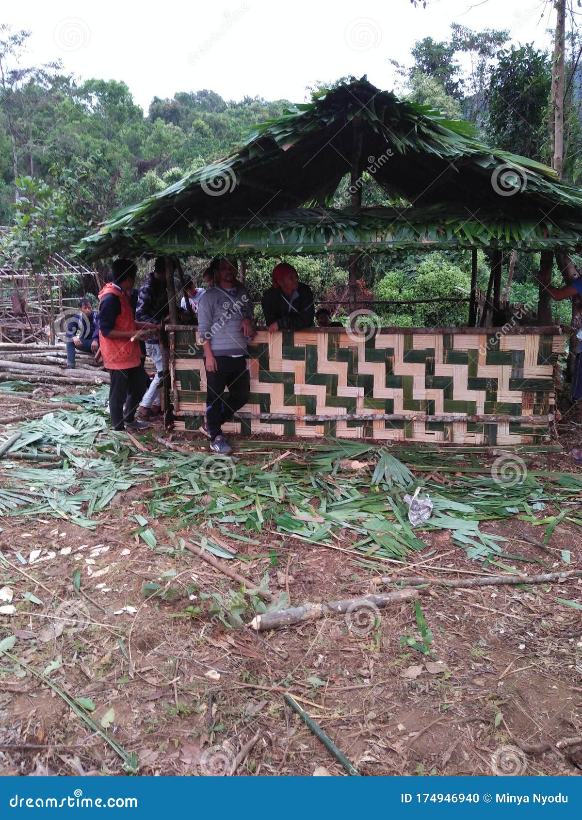 Groups of People Constructing the Local House,India Editorial Image ...