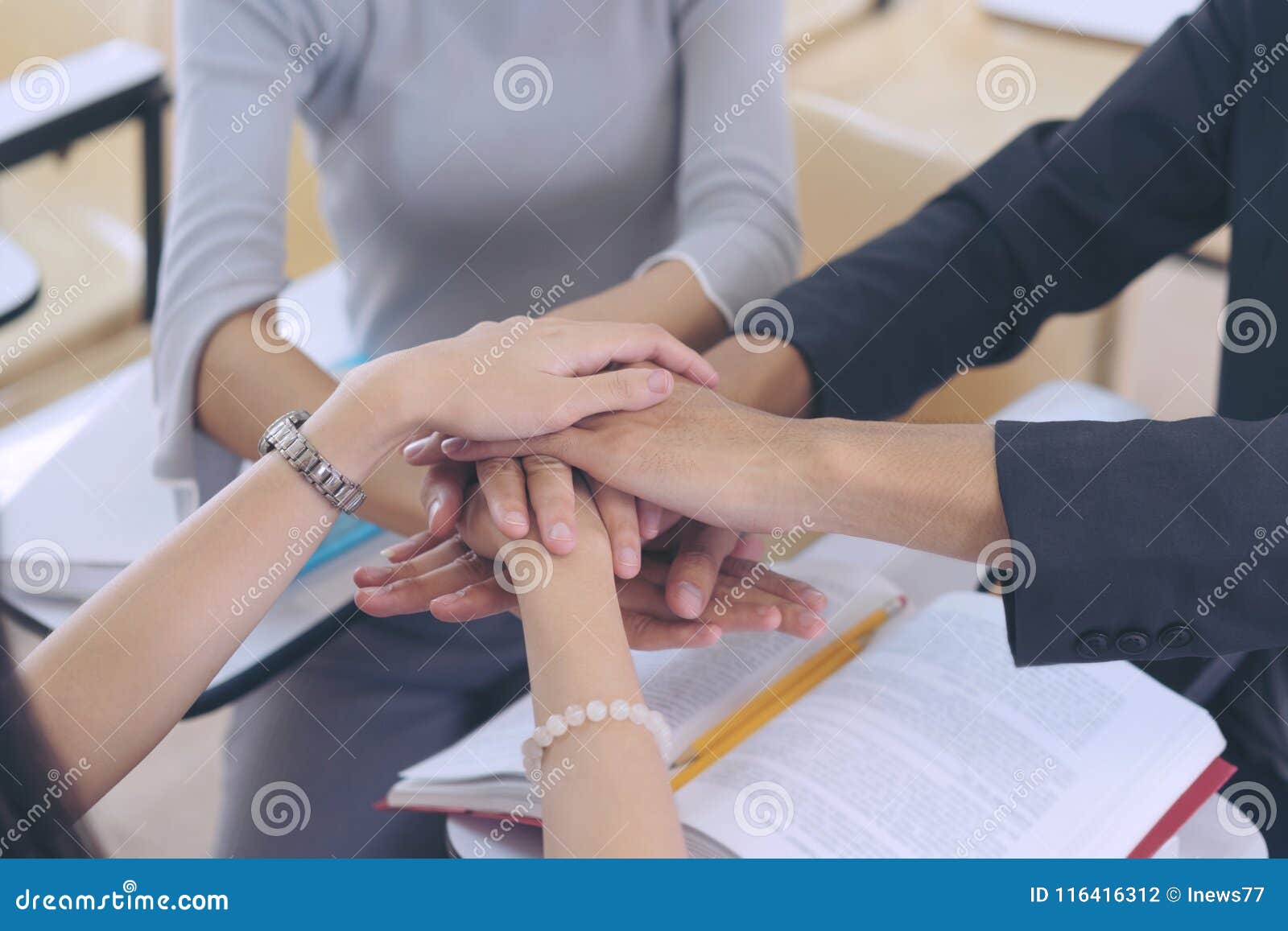 Groups of Putting Hands Together, Teamwork Togetherness Collaboration ...