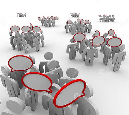Groups Talking Speech Conversations Stock Illustration - Illustration ...