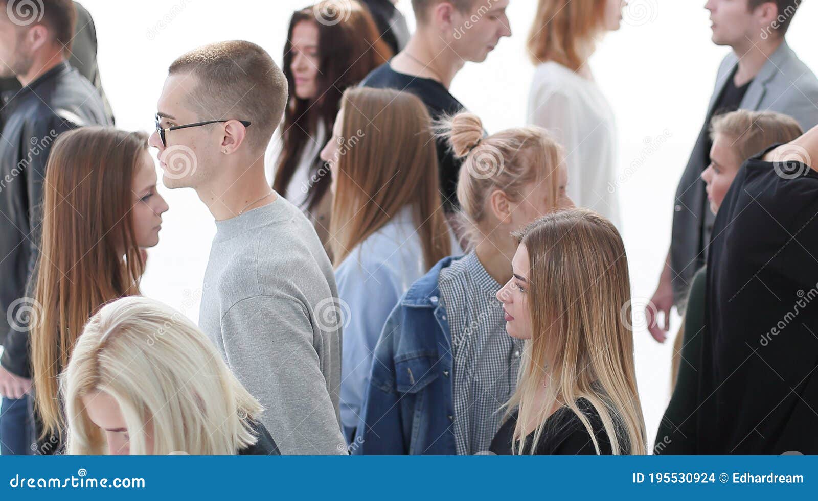 Groups of Young People Moving in Different Directions Stock Photo ...