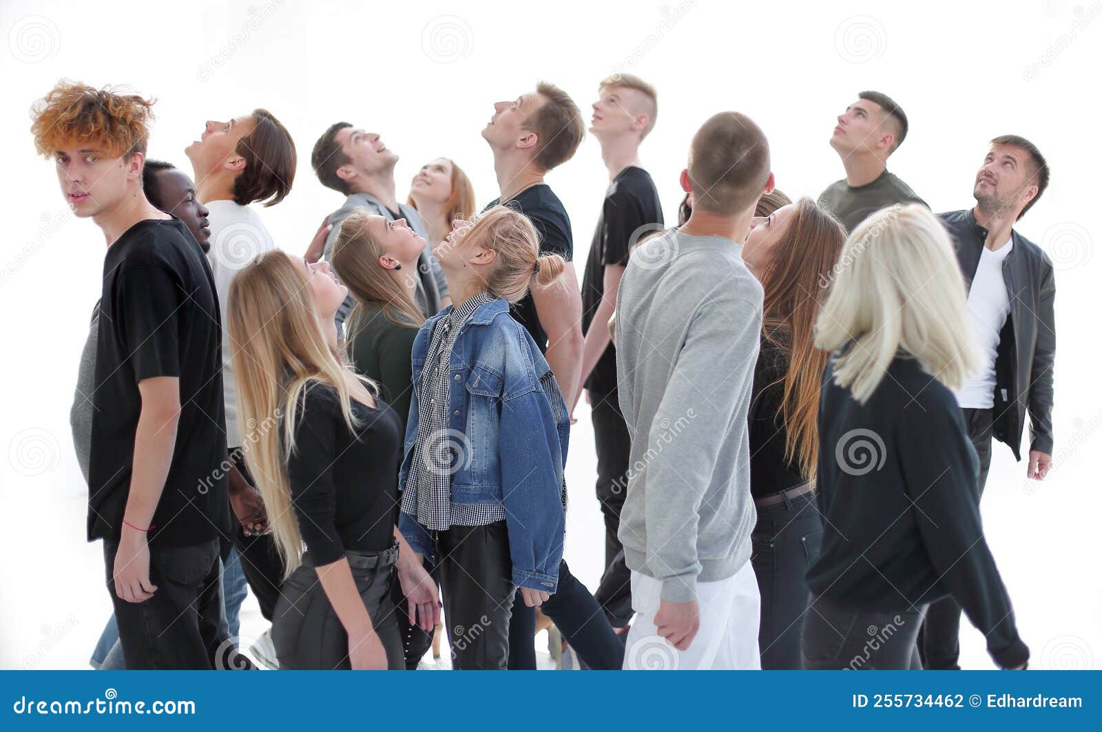 Groups of Young People Moving in Different Directions Stock Photo ...