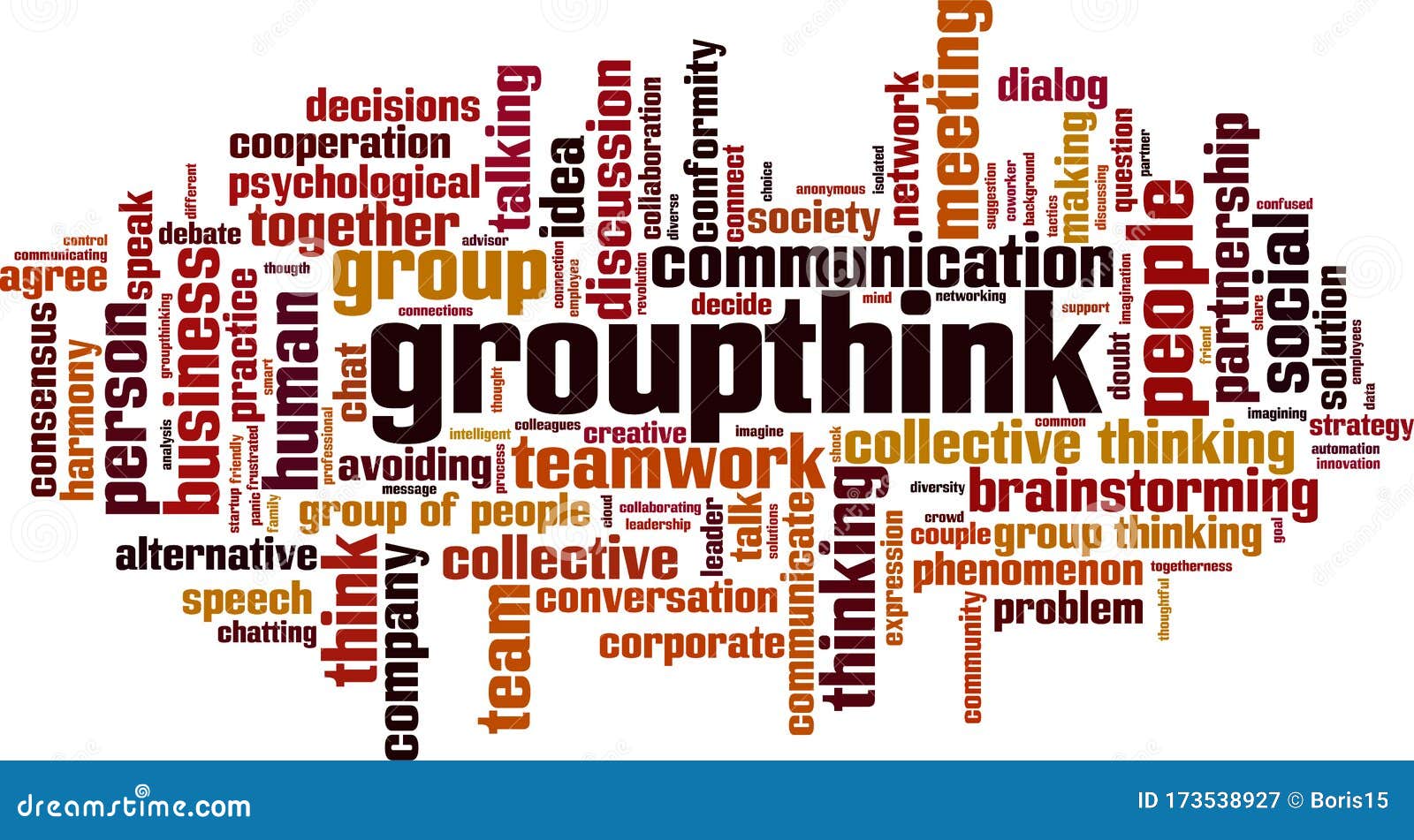 Groupthink word cloud stock vector. Illustration of conversation ...