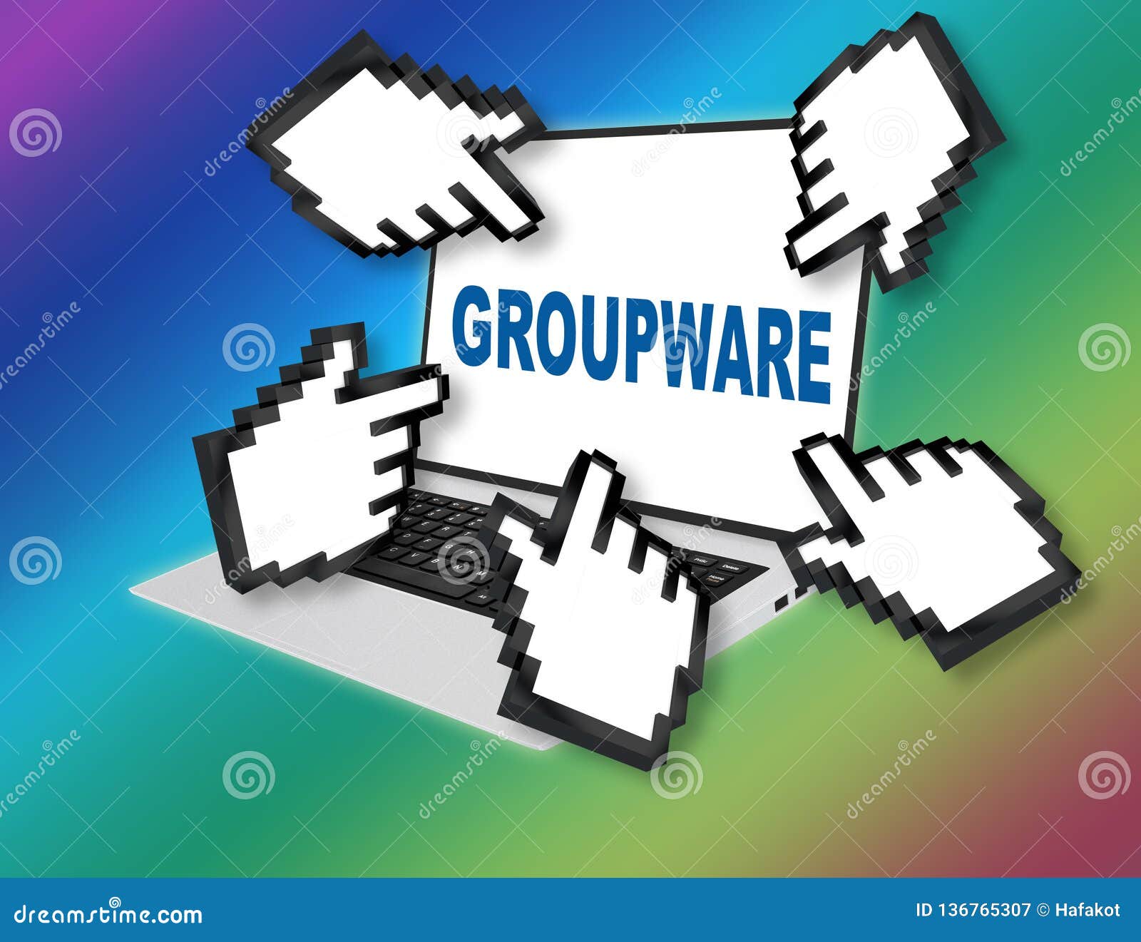 GROUPWARE - Communication Concept Stock Illustration - Illustration of ...