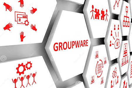 GROUPWARE concept stock illustration. Illustration of network - 120775698