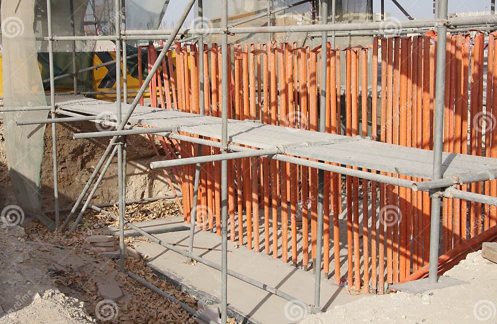 Grouting Underneath Ground for Casting of Column Stock Photo - Image of ...