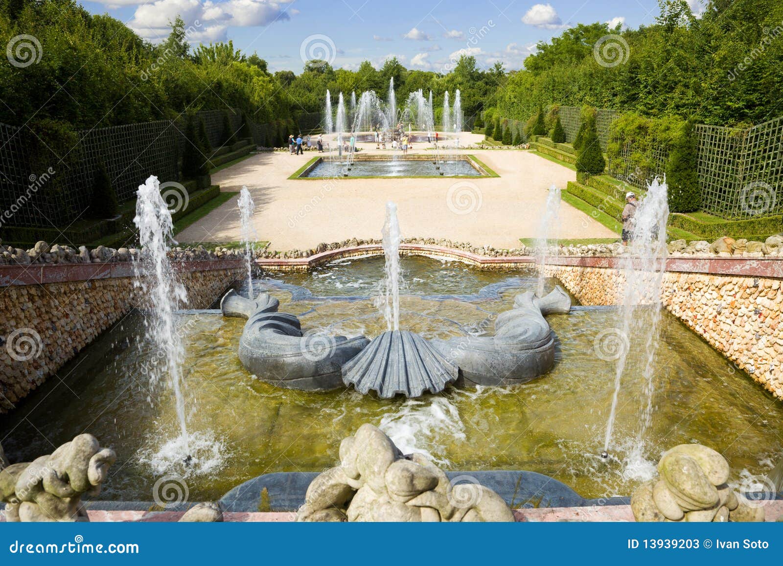 Grove of the Three Fountains in Versailles Stock Image - Image of ...